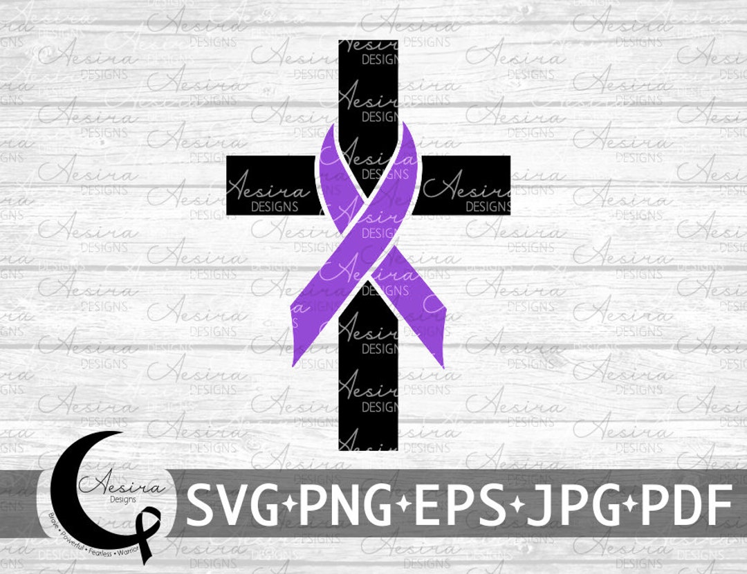 Cystic Fibrosis Cross Ribbon Svg, Cystic Fibrosis Awareness Ribbon ...