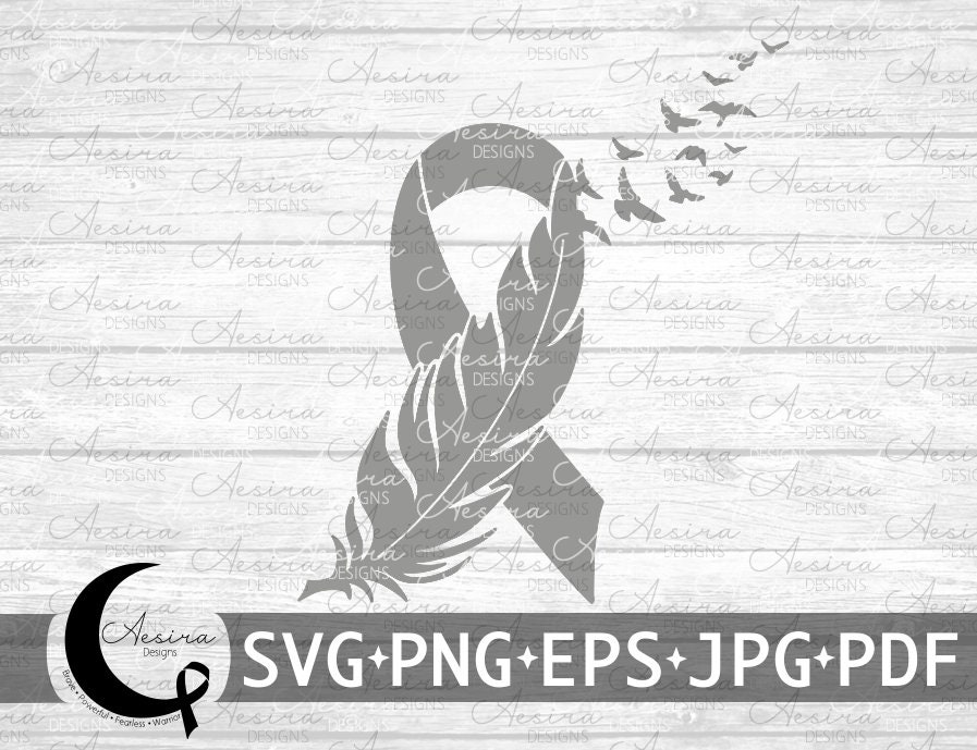 Schizophrenia Feather Ribbon Svg, Schizophrenia Awareness Ribbon ...