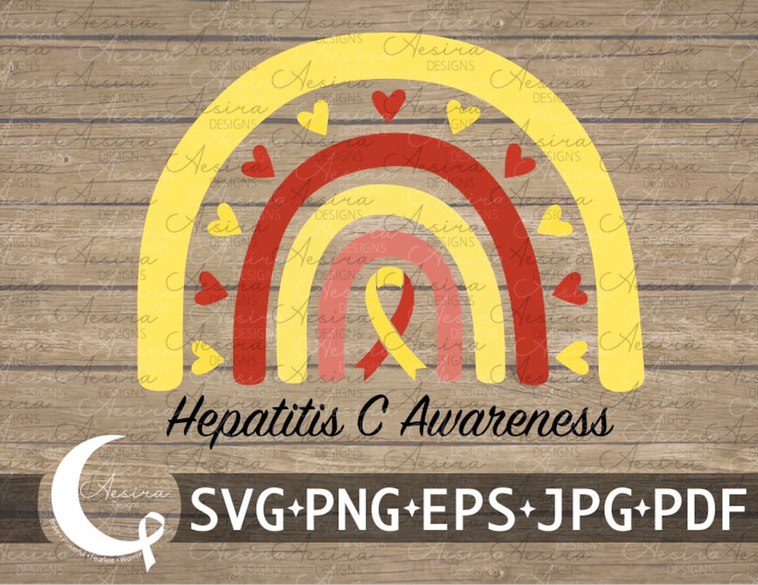 Hepatitis C Rainbow Ribbon Svg, Hepatitis C Awareness Ribbon, Hepatitis ...