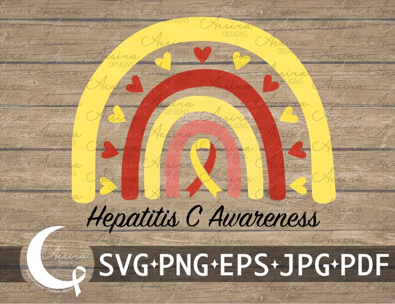 Hepatitis C Rainbow Ribbon Svg, Hepatitis C Awareness Ribbon, Hepatitis ...