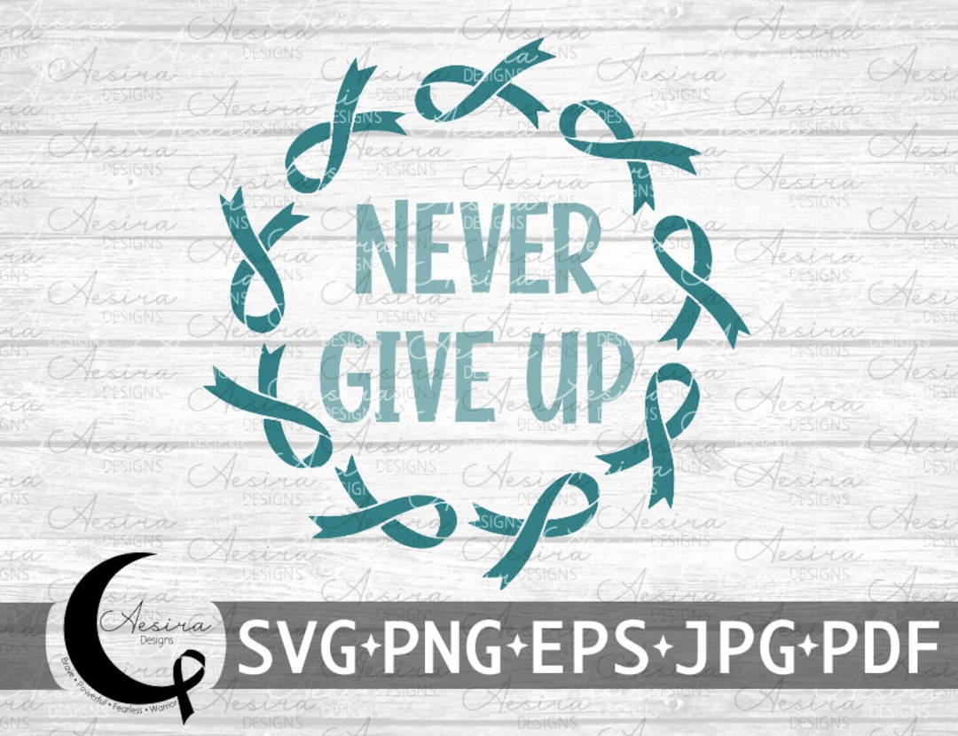 Polycystic Kidney Disease Never Give up Ribbon Svg, Polycystic Kidney ...