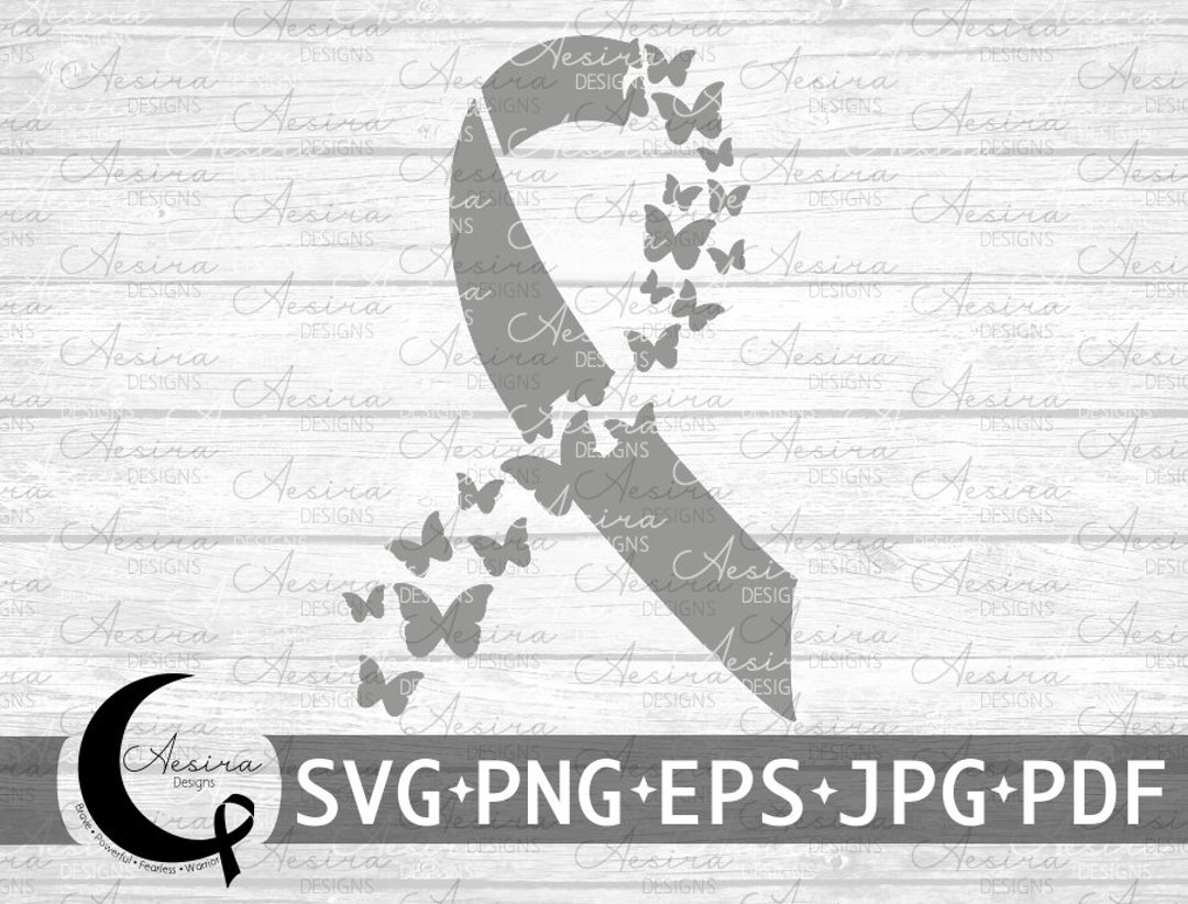 Asthma Butterfly Ribbon SVG, Asthma Awareness Ribbon, Asthma Support ...
