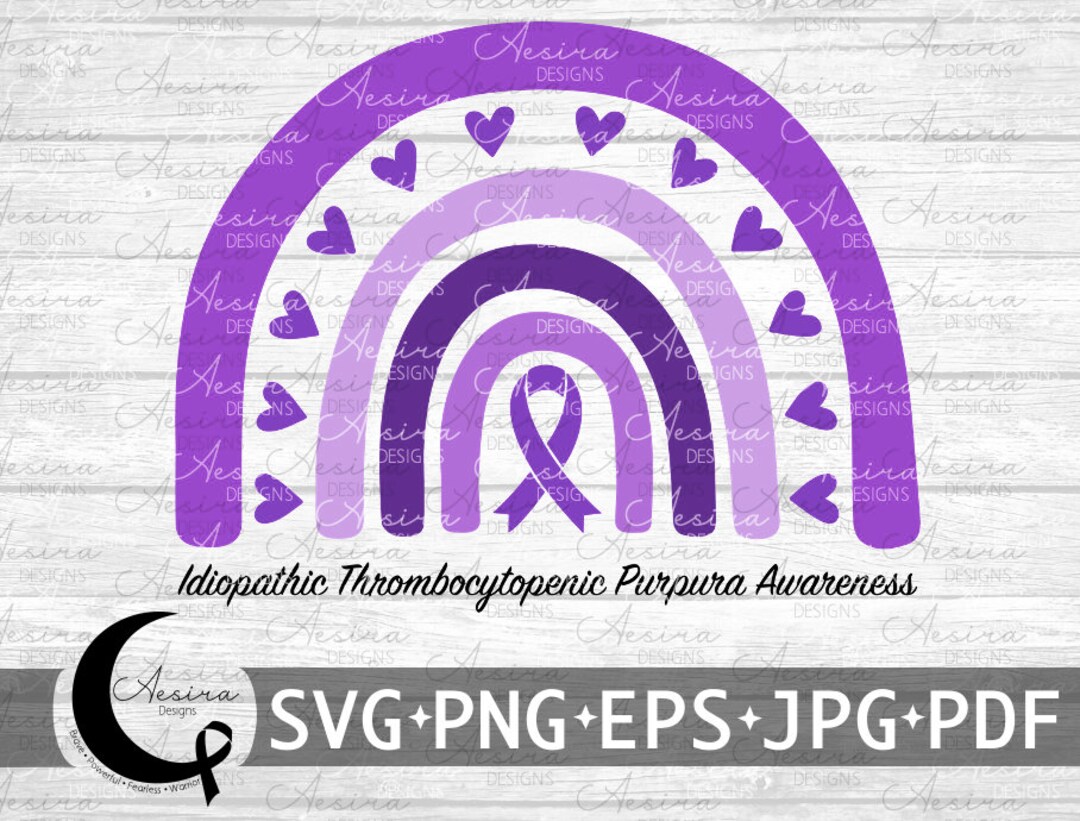 Idiopathic Thrombocytopenic Purpura Rainbow Ribbon, ITP Awareness ...