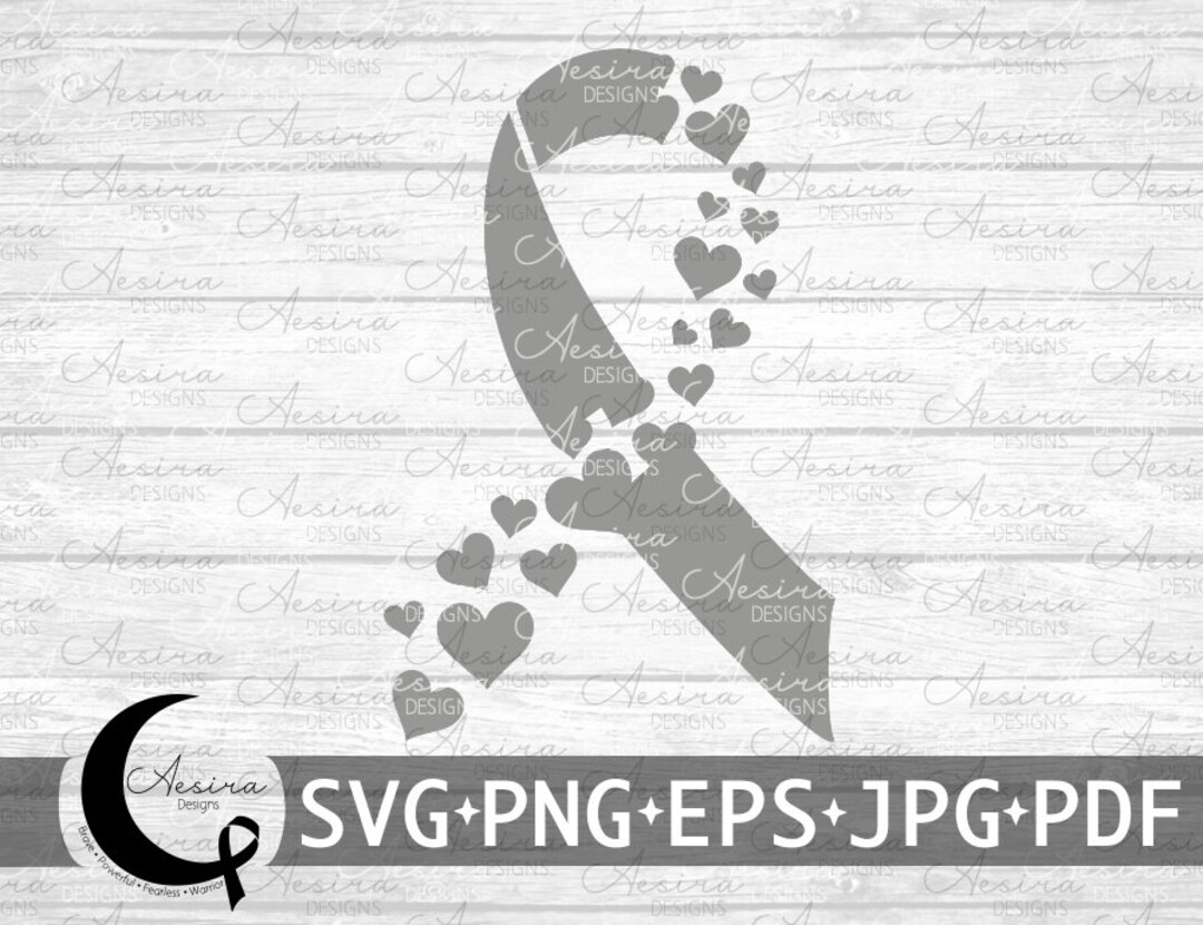 Asthma Hearts Ribbon SVG Asthma Awareness Ribbon Asthma - Etsy