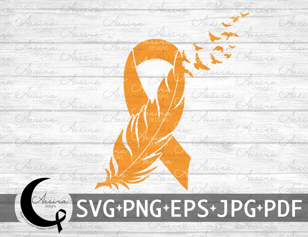COPD Feather Ribbon Svg, COPD Awareness Ribbon, COPD Support Squad ...