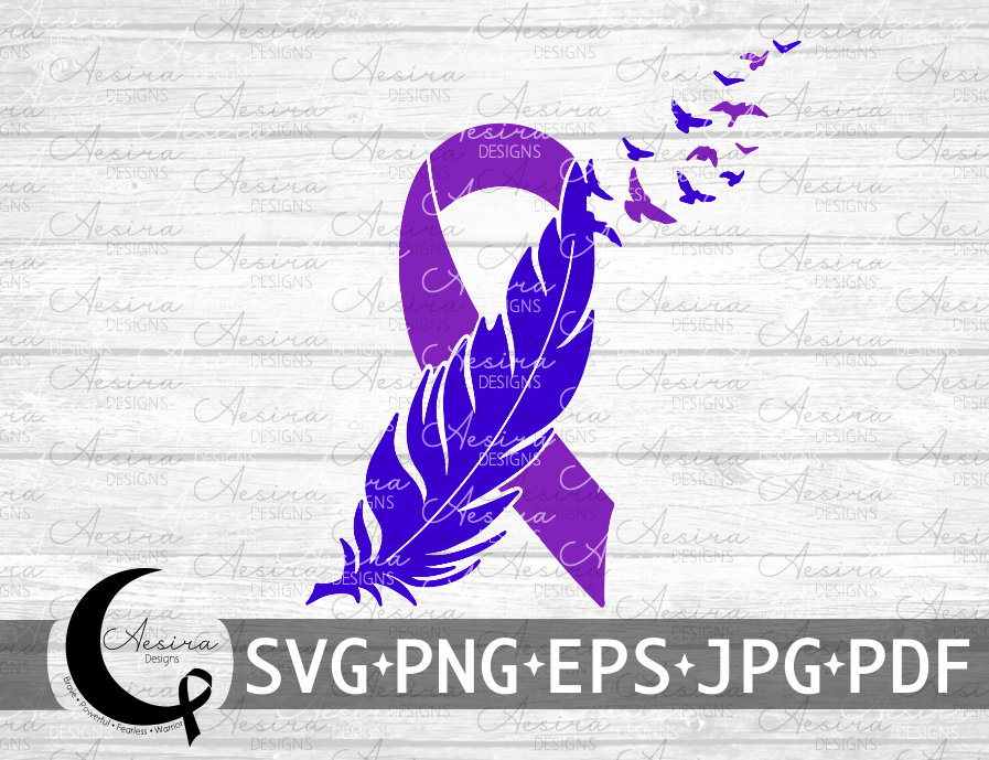 Rheumatoid Arthritis Feather Ribbon Svg, Rheumatoid Arthritis Awareness ...