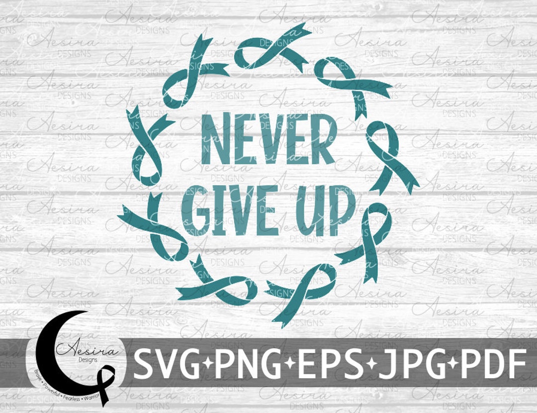 OCD Never Give up Ribbon Svg, Obsessive Compulsive Disorder Awareness ...