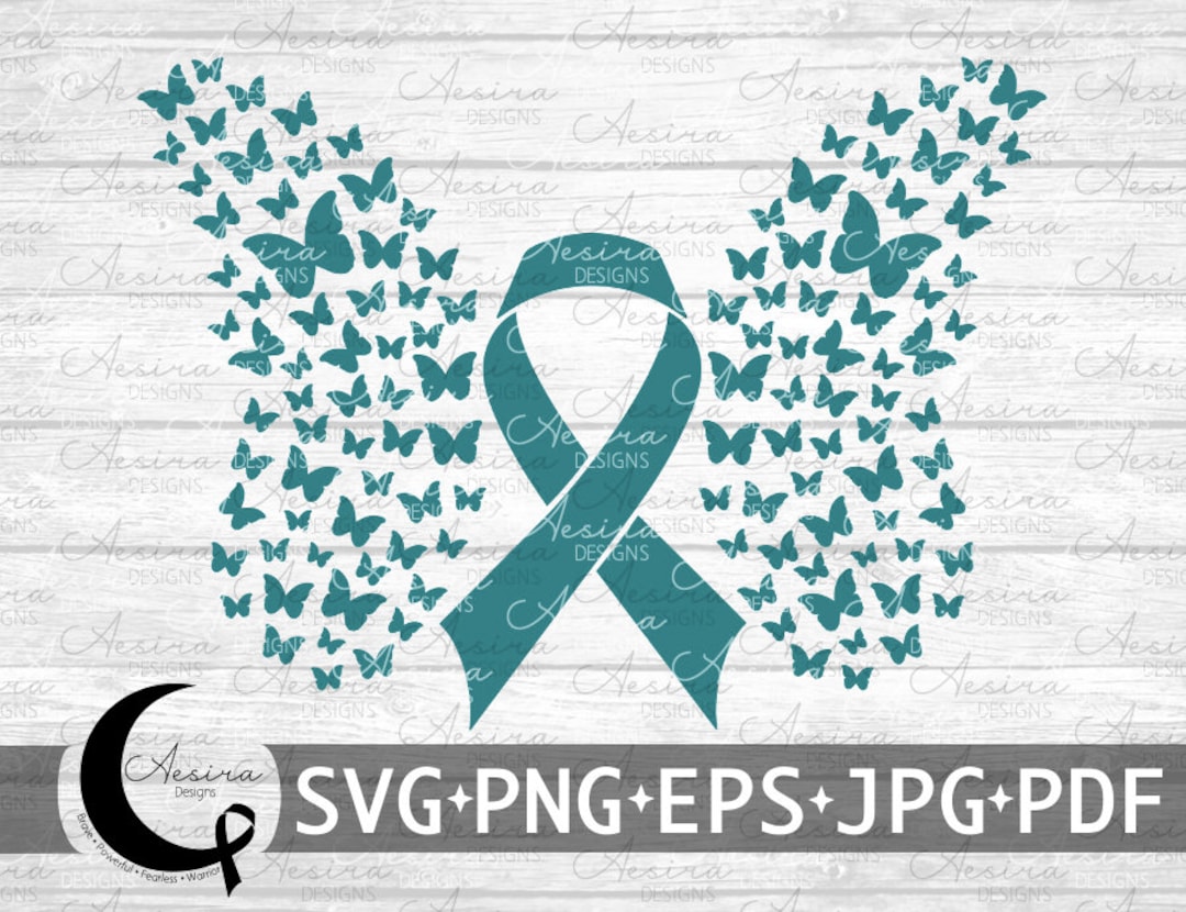 Tourette's Syndrome Butterfly Ribbon Svg, Tourette's Syndrome Awareness ...