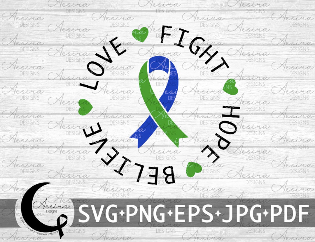 Idiopathic Intracranial Hypertension Love Fight Hope Believe Ribbon ...