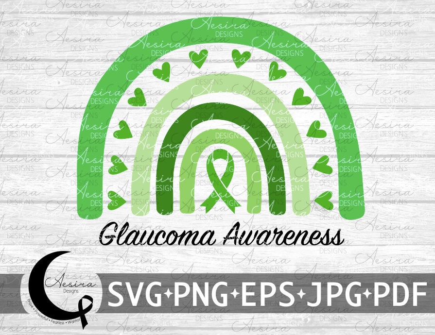 Glaucoma Rainbow Ribbon Svg, Glaucoma Awareness Ribbon, Glaucoma ...