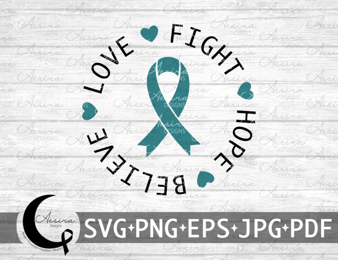 OCD Love Fight Hope Believe Ribbon Svg, Obsessive Compulsive Disorder ...
