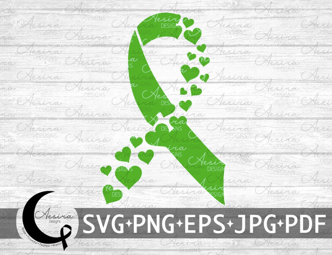 Glaucoma Heart Ribbon Svg, Glaucoma Awareness Ribbon, Glaucoma Support ...