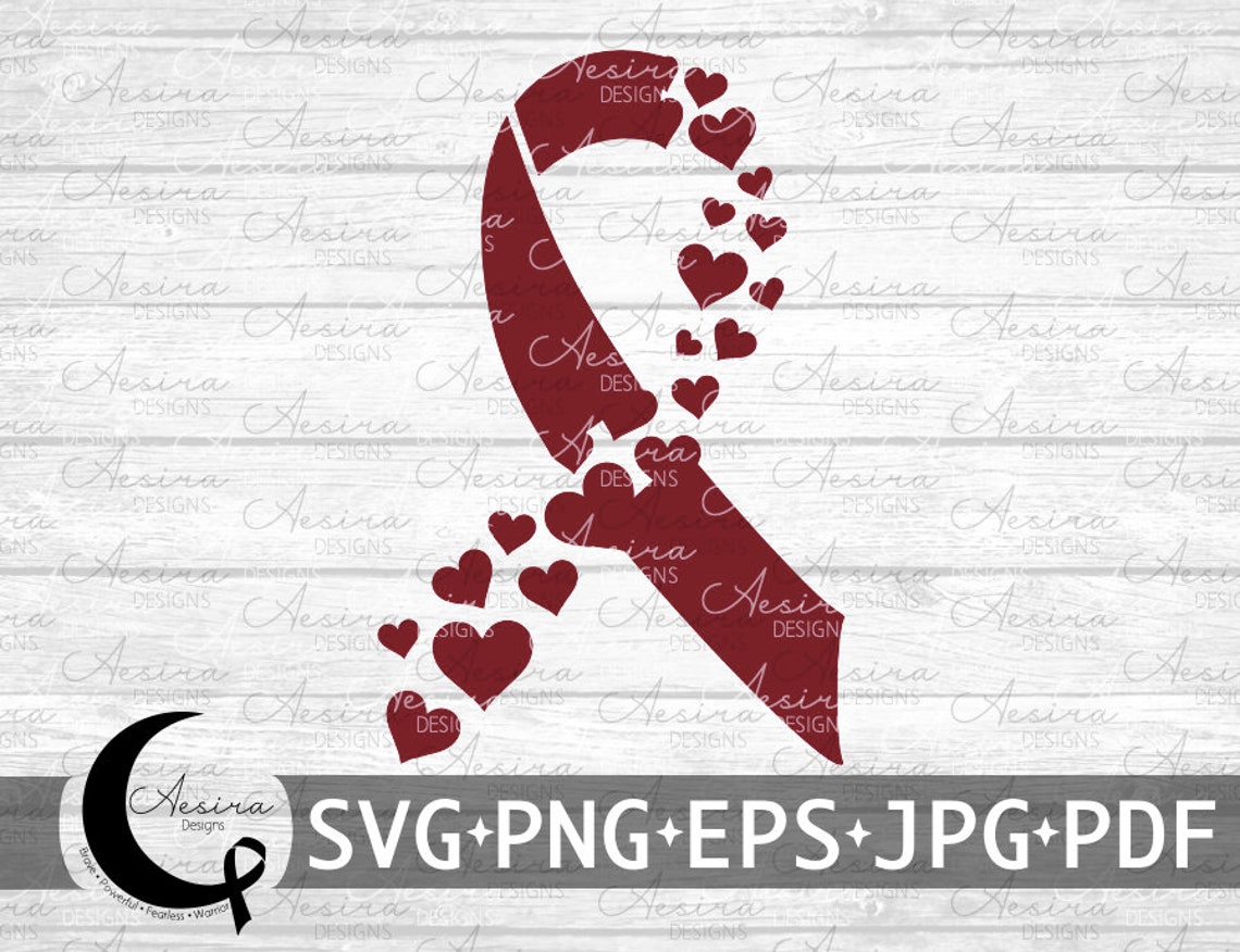 Sickle Cell Anemia Heart Ribbon Svg, Sickle Cell Anemia Awareness ...