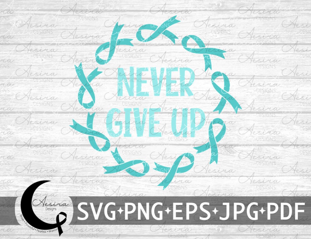 Addiction Recovery Never Give up Ribbon SVG Addiction - Etsy
