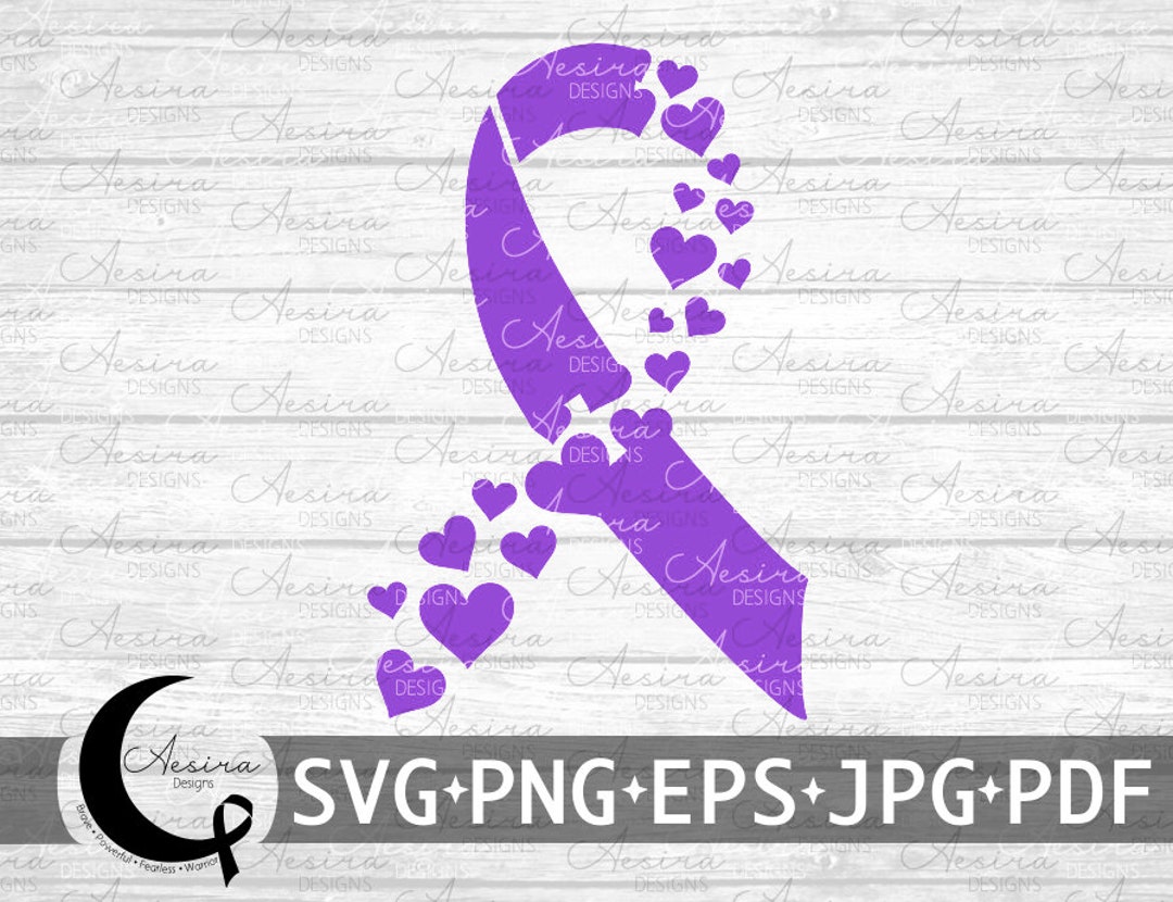 Cystic Fibrosis Heart Ribbon Svg, Cystic Fibrosis Awareness Ribbon ...