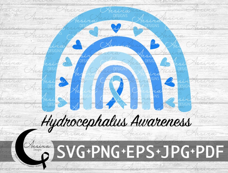 Hydrocephalus Rainbow Ribbon Svg, Hydrocephalus Awareness Ribbon ...