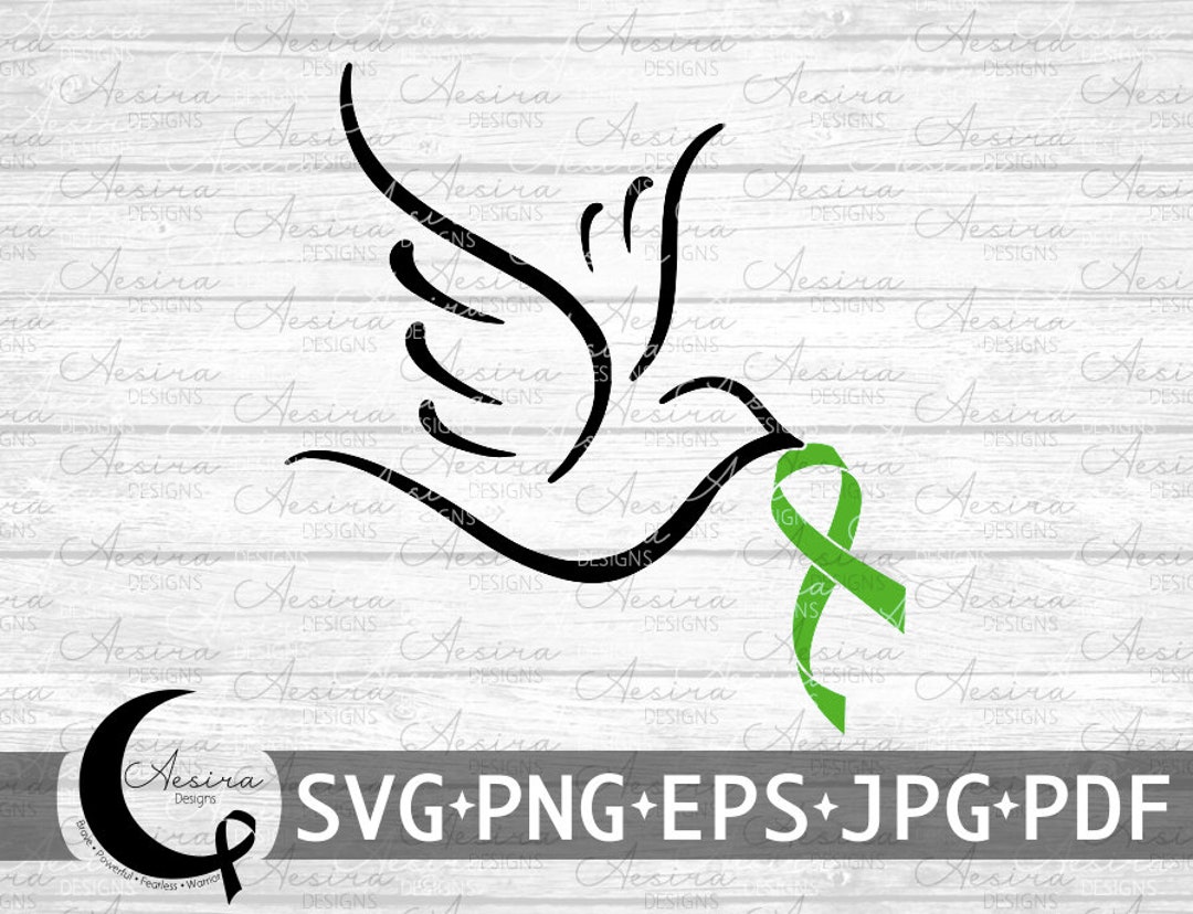 Glaucoma Dove Ribbon Svg, Glaucoma Awareness Ribbon, Glaucoma Support ...