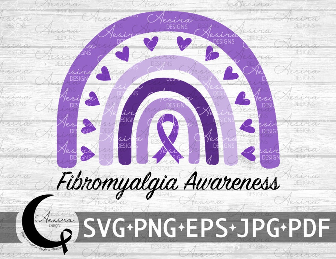 Fibromyalgia Rainbow Ribbon Svg, Fibromyalgia Awareness Ribbon ...