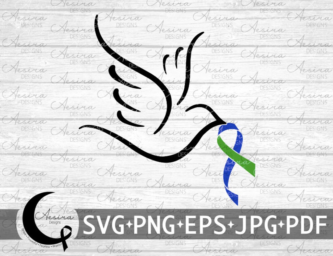Idiopathic Intracranial Hypertension Dove Ribbon, IIH Awareness Ribbon ...