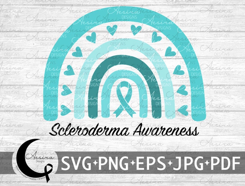 Scleroderma Rainbow Ribbon Svg, Scleroderma Awareness Ribbon ...