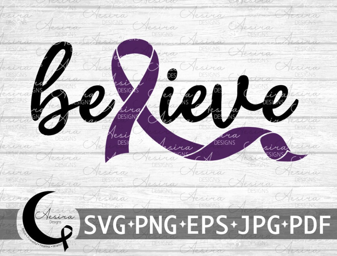 Arnold Chiari Malformation Believe Ribbon SVG, Chiari Malformation ...