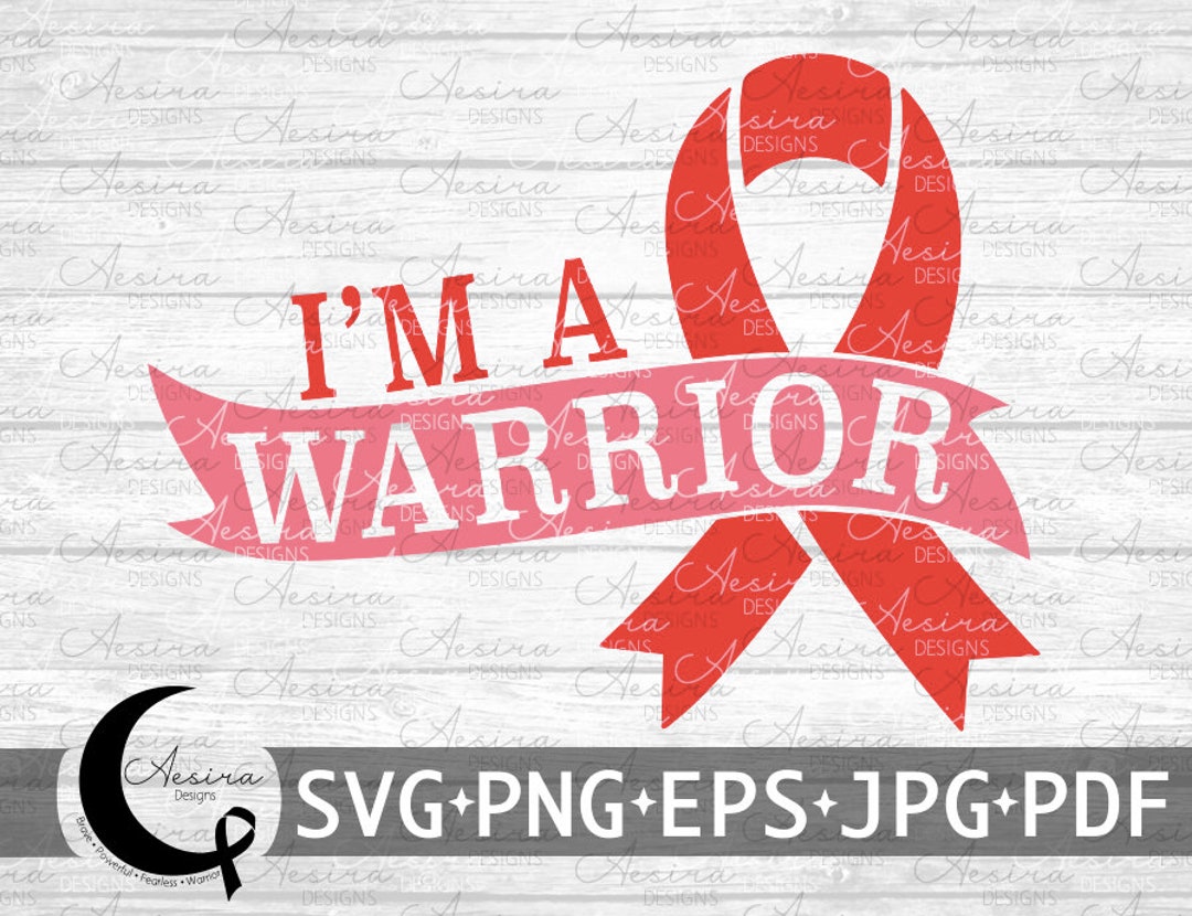 HIV AIDS I'm A Warrior Ribbon Svg, Hiv Aids Awareness, Hiv Aids Support ...