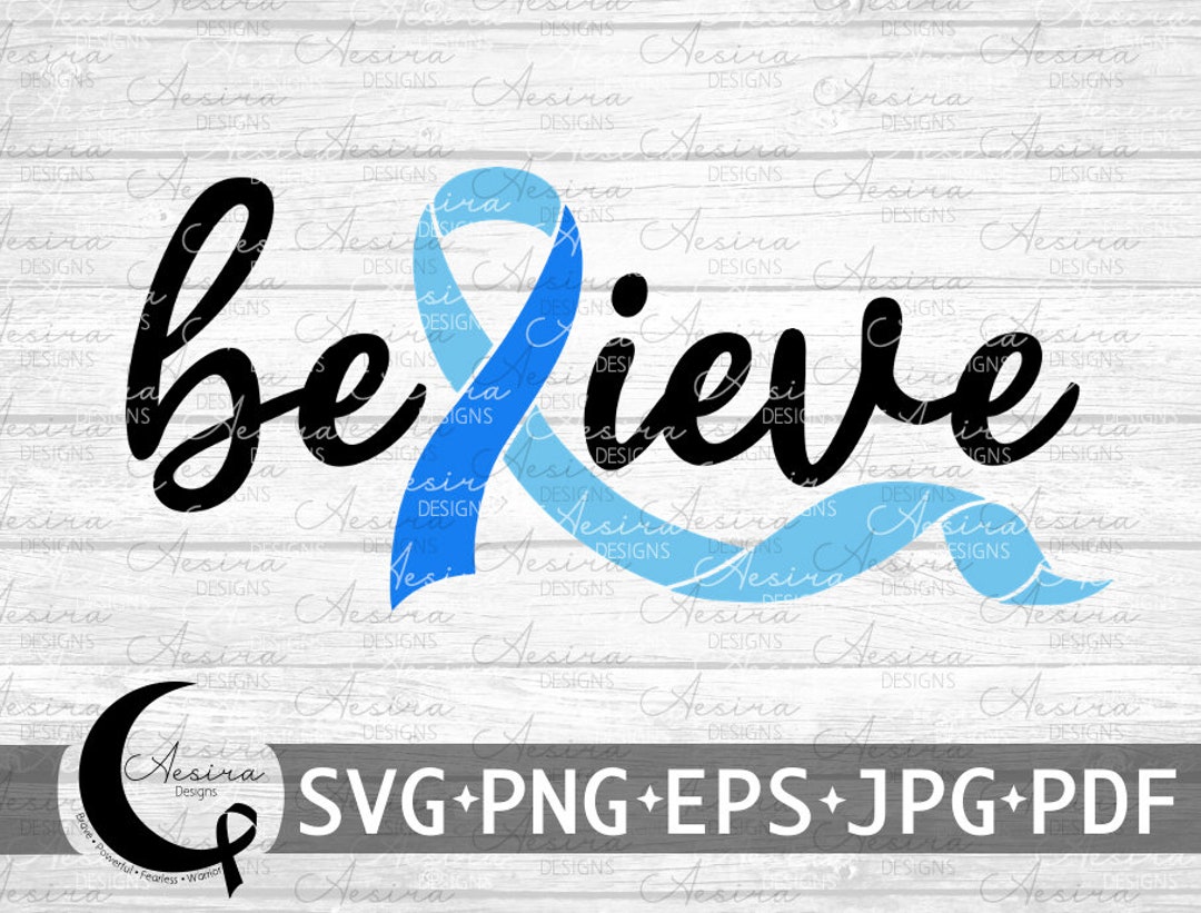 Hydrocephalus Believe Ribbon Svg, Hydrocephalus Awareness Ribbon ...