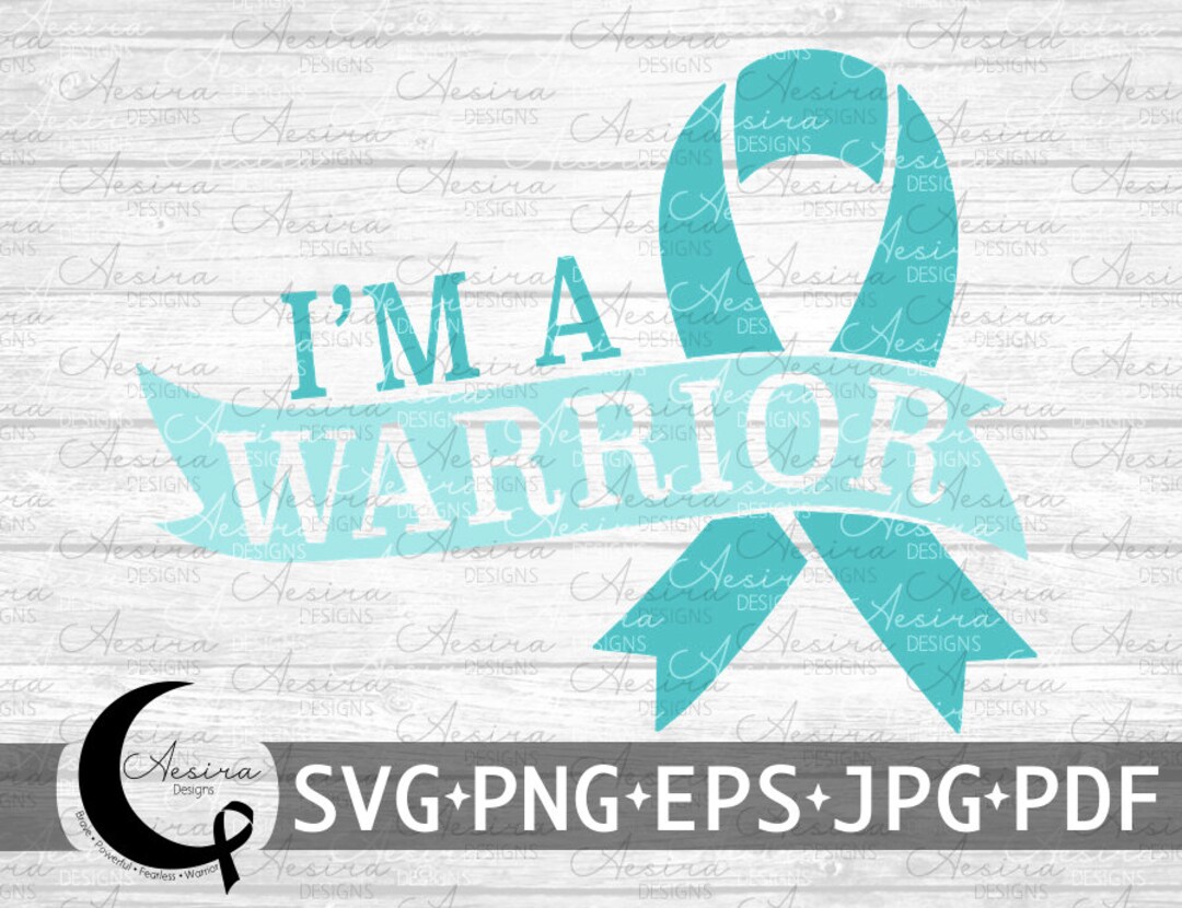 Scleroderma I'm A Warrior Ribbon Svg, Scleroderma Awareness Ribbon ...