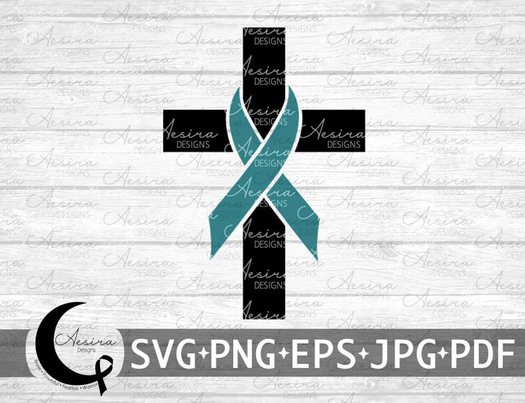 OCD Cross Ribbon Svg, Obsessive Compulsive Disorder Awareness Ribbon ...