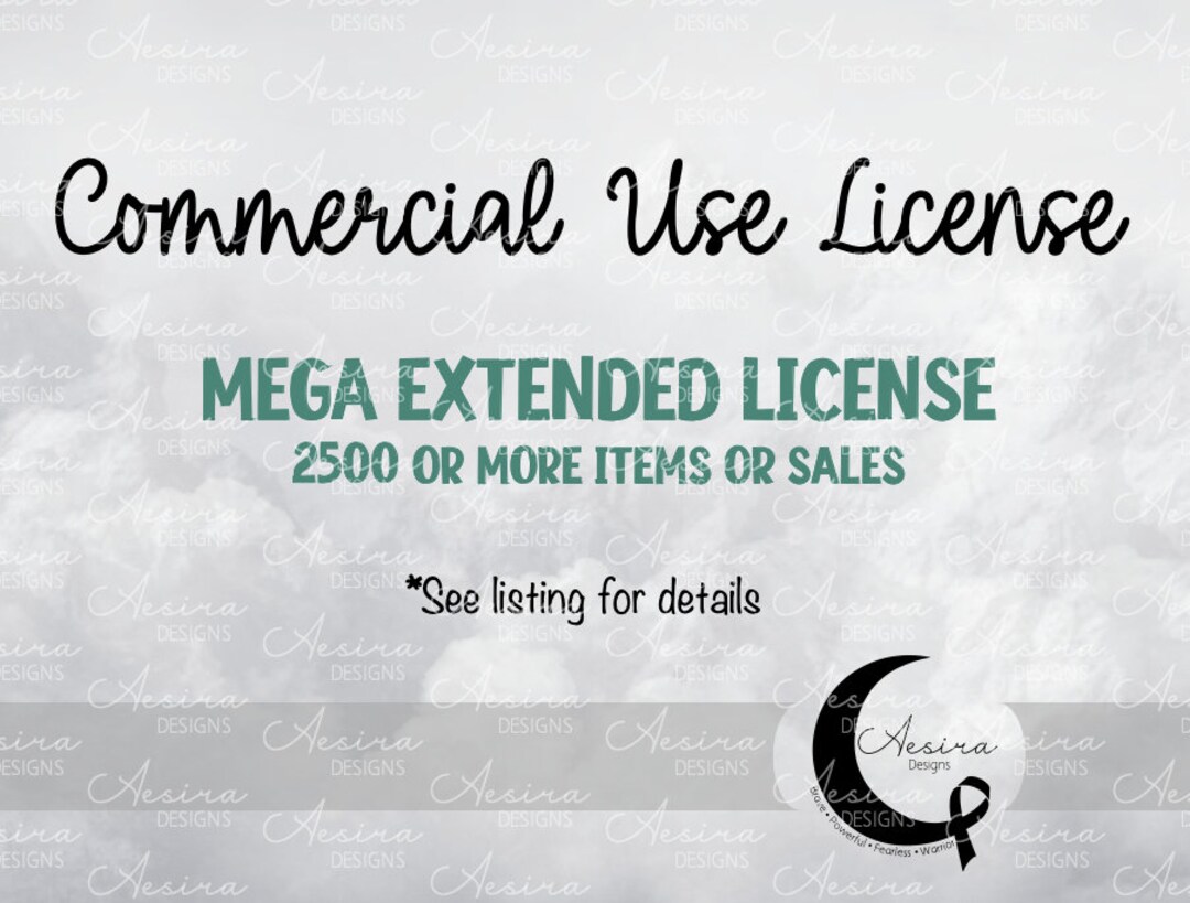 Commercial Use Mega License - Etsy