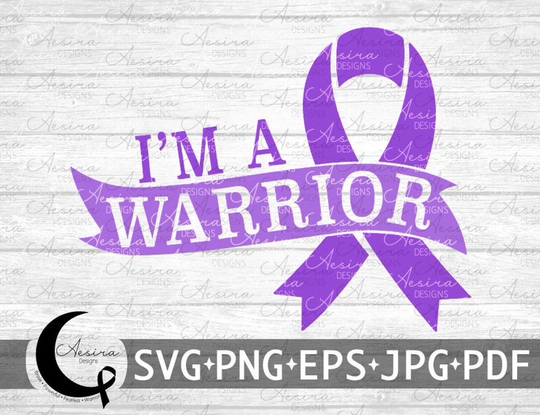 Cystic Fibrosis I'm A Warrior Ribbon Svg, Cystic Fibrosis Awareness ...