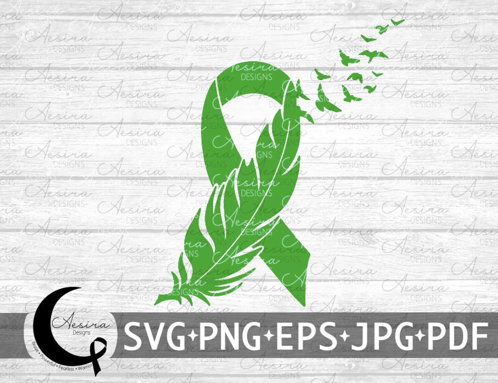 Cerebral Palsy Feather Ribbon SVG, Cerebral Palsy Awareness, Cerebral ...