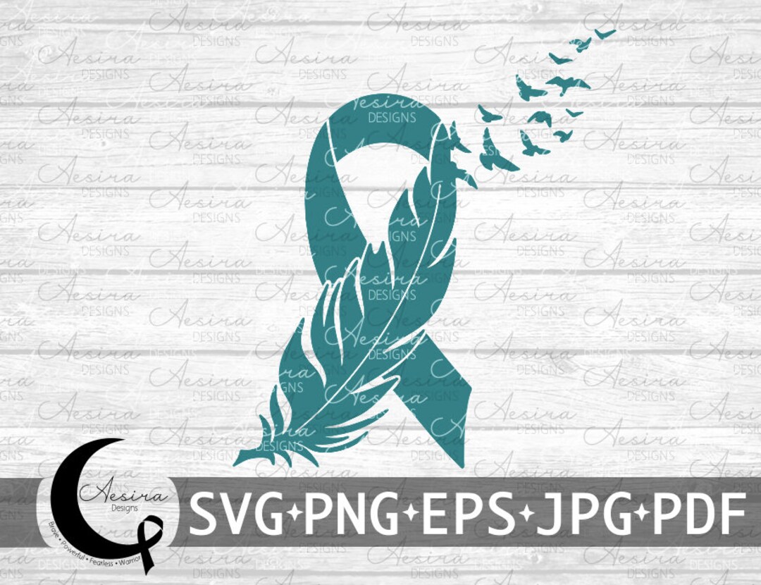 Polycystic Kidney Disease Feather Ribbon Svg, Polycystic Kidney Disease ...