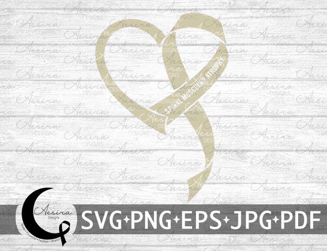 Spinal Muscular Atrophy Heart Ribbon Svg, Spinal Muscular Atrophy ...