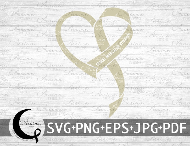 Spinal Muscular Atrophy Heart Ribbon Svg, Spinal Muscular Atrophy ...