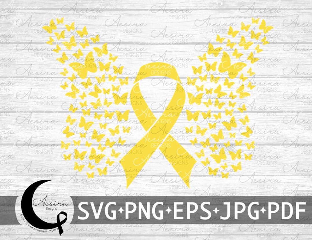 Spina Bifida Butterfly Ribbon Svg, Spina Bifida Awareness Ribbon, Spina ...