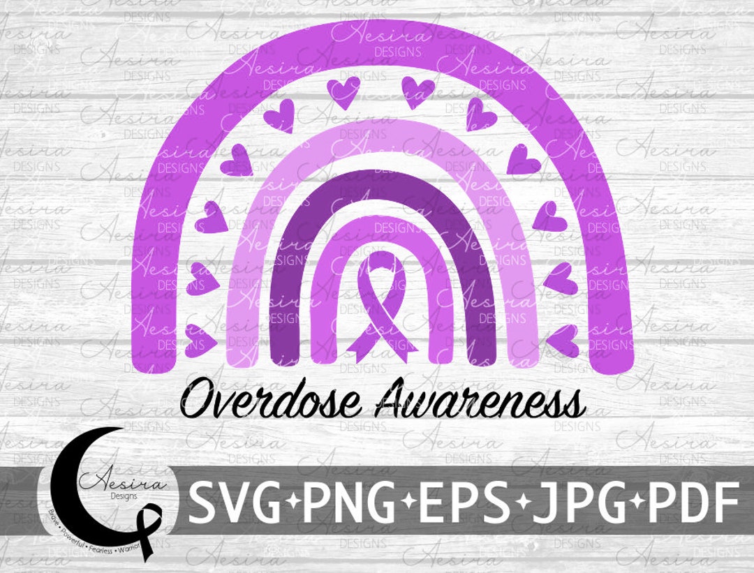 Overdose Rainbow Ribbon Svg, Overdose Awareness Ribbon, Overdose Support Squad, Overdose Warrior ...