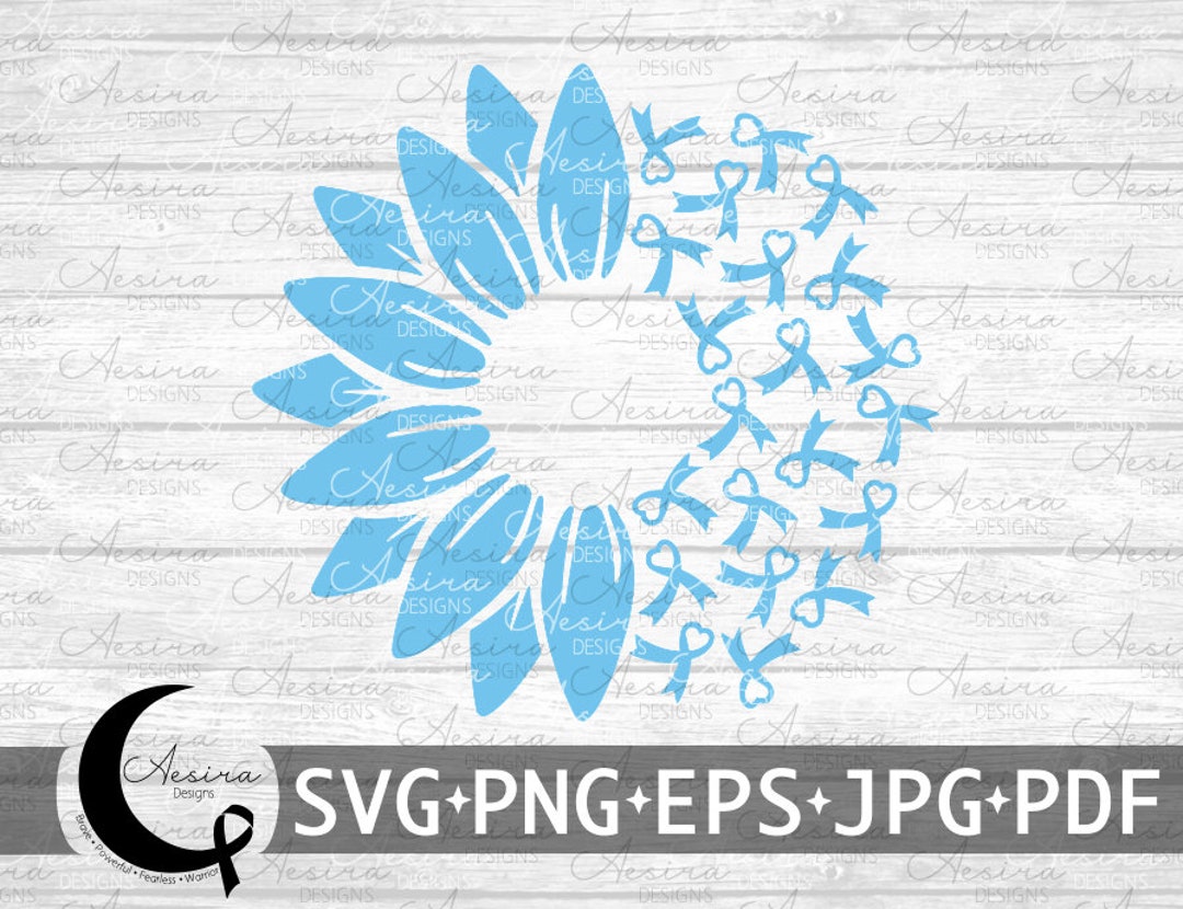 Addison's Disease Sunflower Heart Ribbon SVG - Etsy