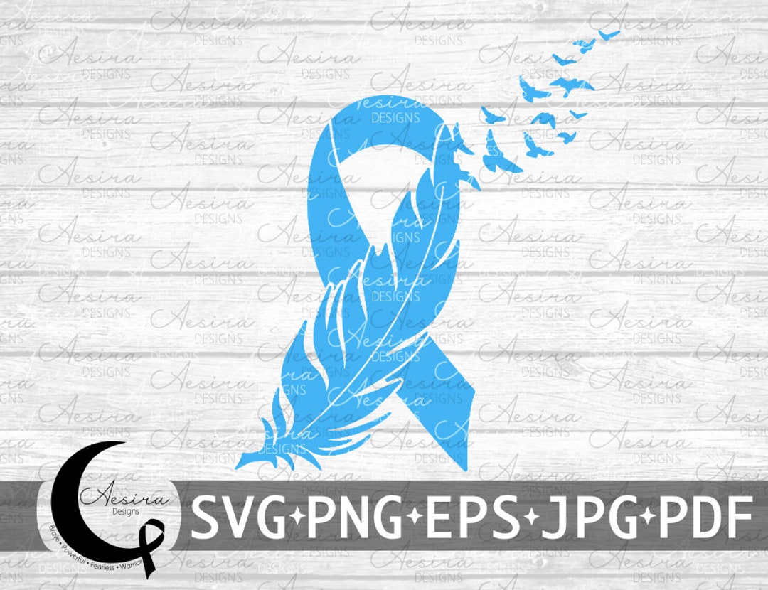 Trisomy 18 Feather Ribbon Svg, Trisomy 18 Awareness Ribbon, Trisomy 18 ...