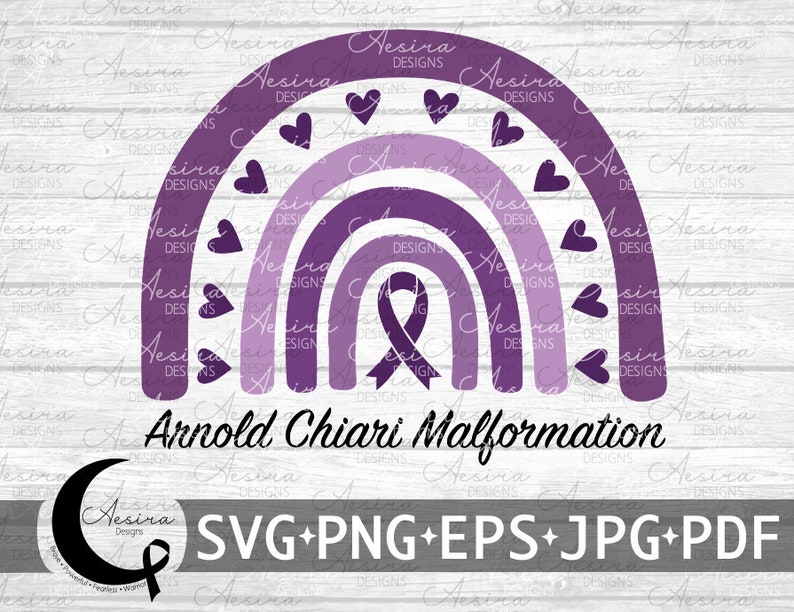 Arnold Chiari Malformation Rainbow Boho SVG, Chiari Malformation ...