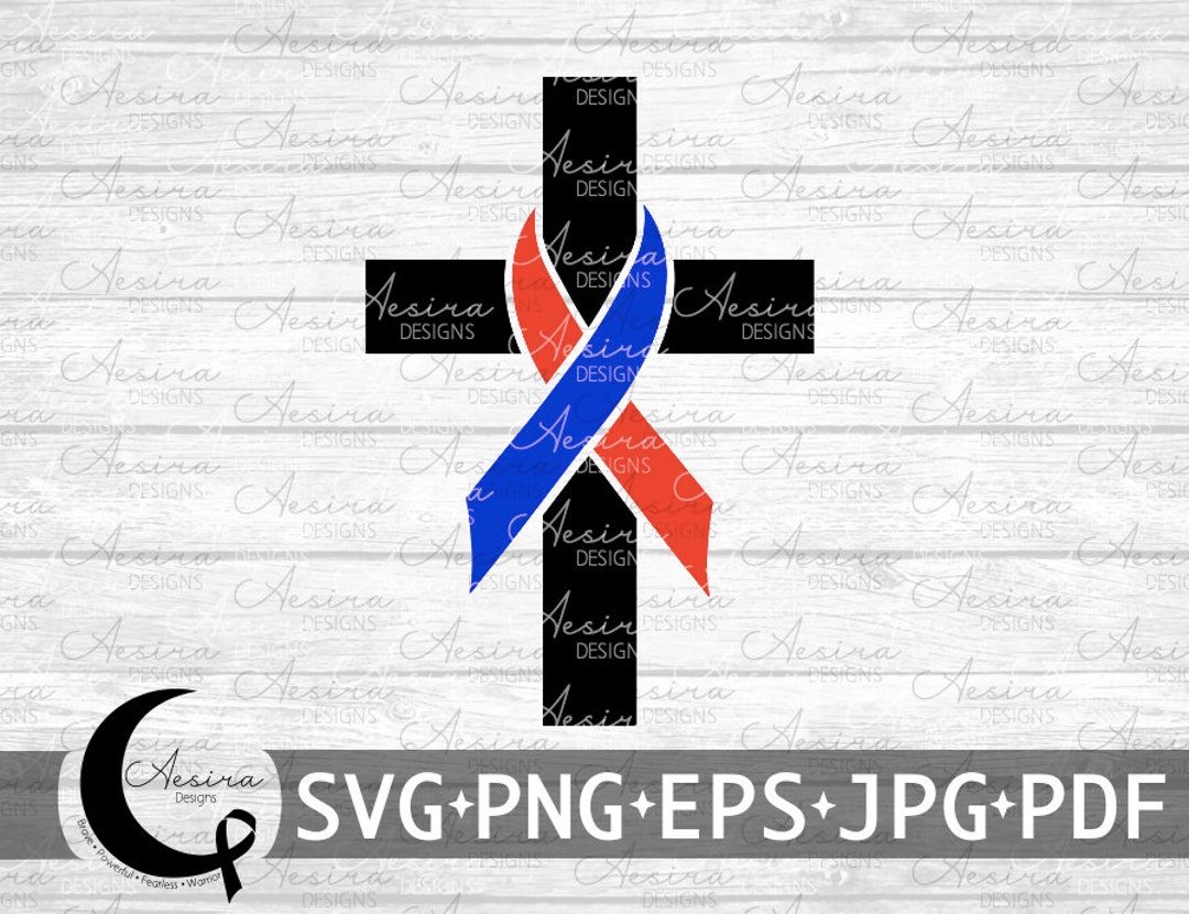 Pulmonary Fibrosis Cross Ribbon Svg, Pulmonary Fibrosis Awareness ...