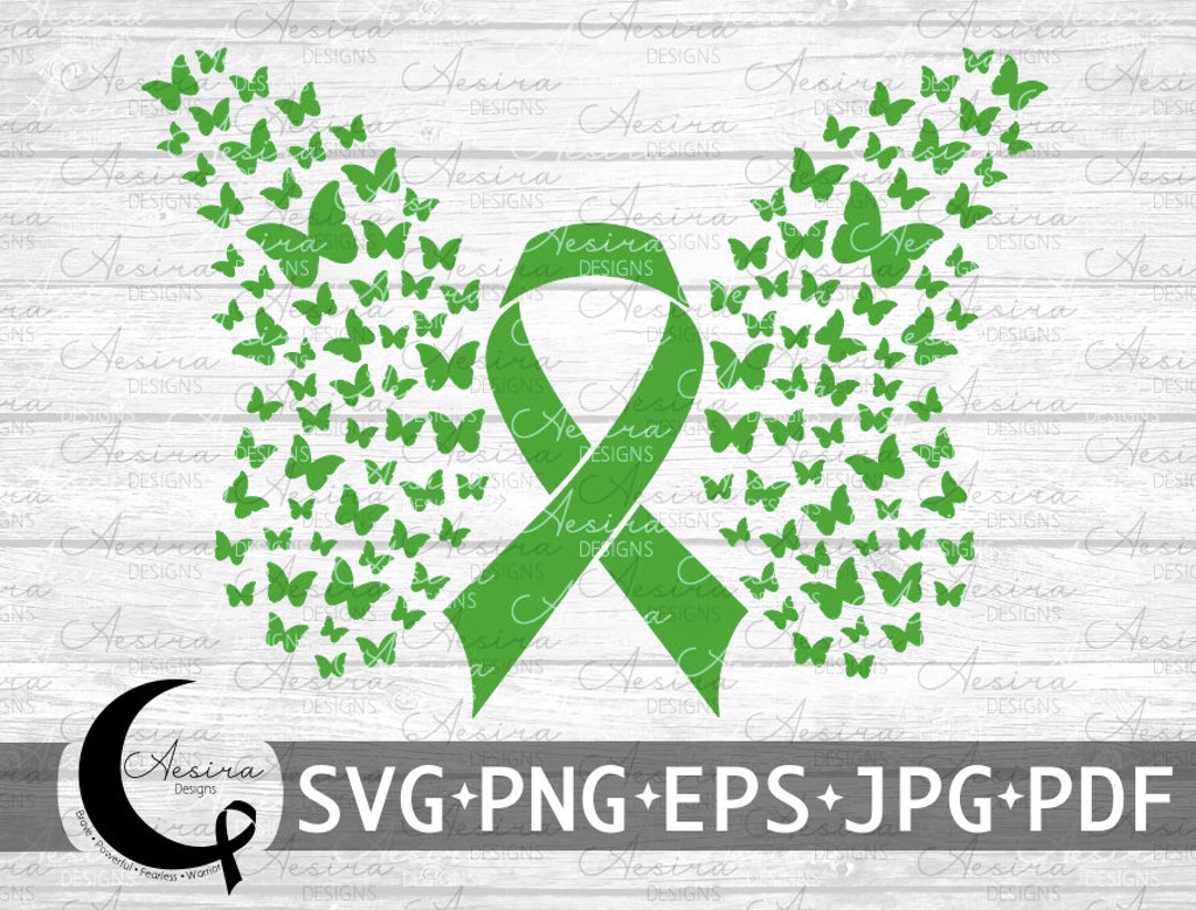 Bipolar Disorder Butterfly Wings Ribbon SVG, Bipolar Awareness Ribbon ...