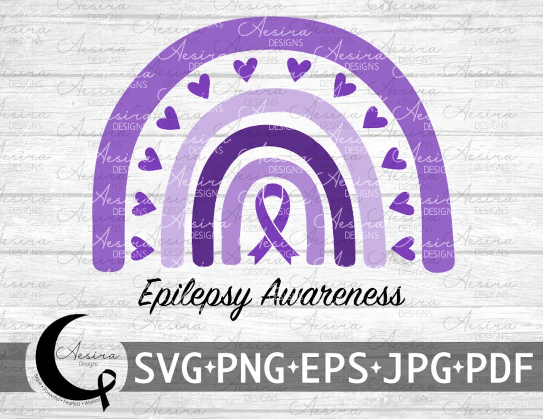 Epilepsy Rainbow Ribbon Svg, Epilepsy Awareness Ribbon, Epilepsy ...
