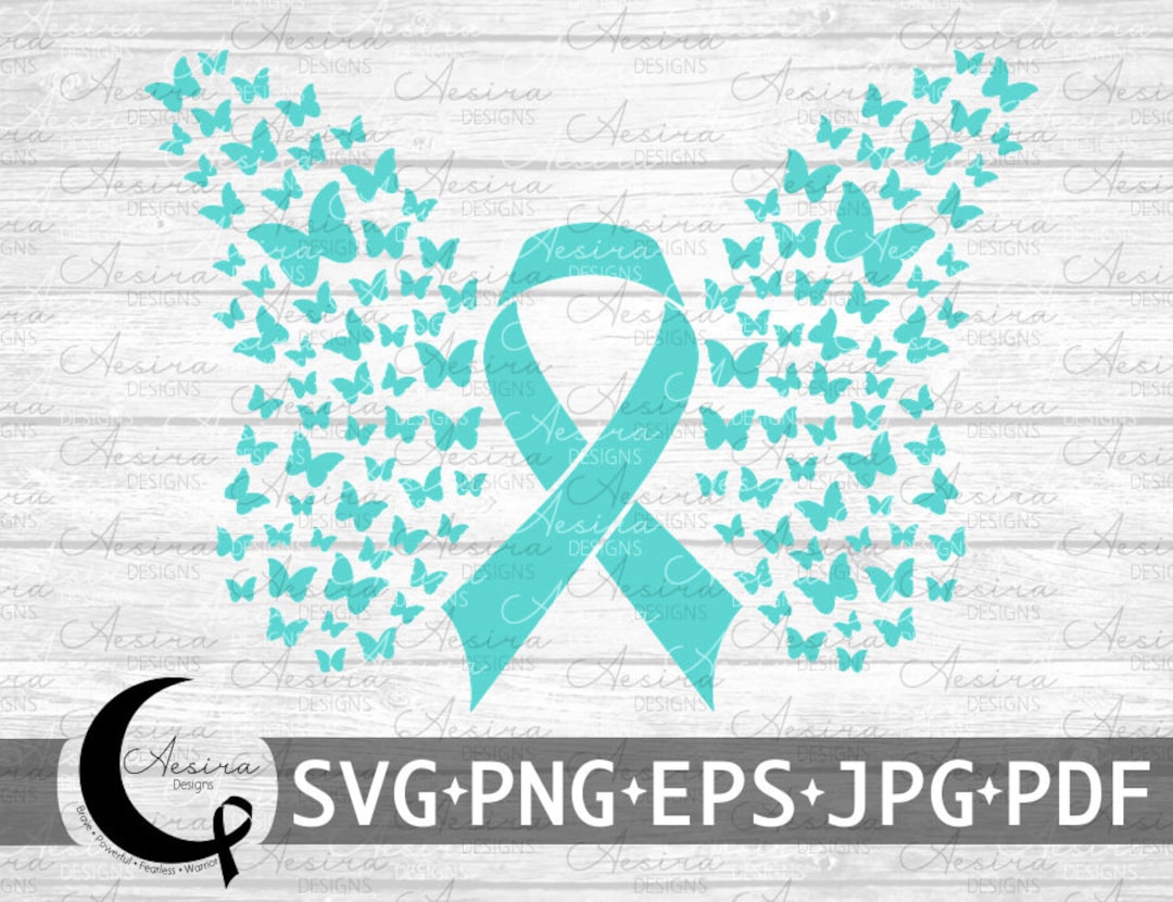 Food Allergy Butterfly Ribbon Svg, Food Allergy Awareness Ribbon, Food ...