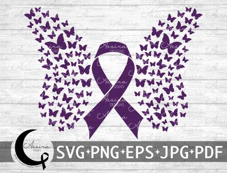 Arnold Chiari Malformation Butterfly Wings Ribbon SVG, Chiari ...