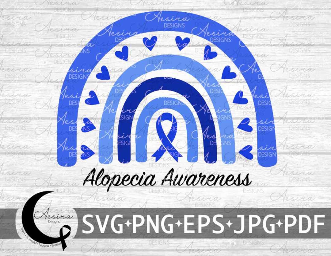 Alopecia Rainbow Boho SVG, Alopecia Awareness, Alopecia Support Squad ...