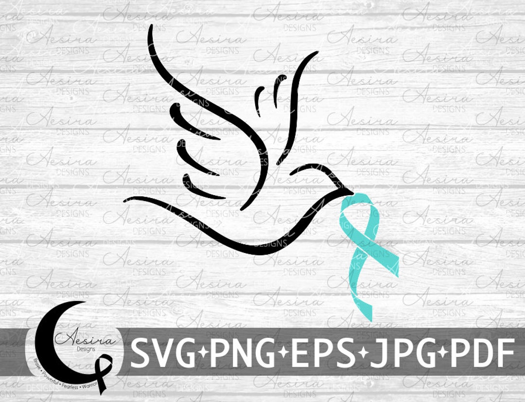 Food Allergy Dove Ribbon Svg, Food Allergy Awareness Ribbon, Food ...