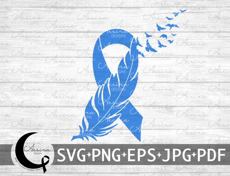 Thyroid Disease Feather Ribbon Svg, Thyroid Disease Awareness Ribbon ...