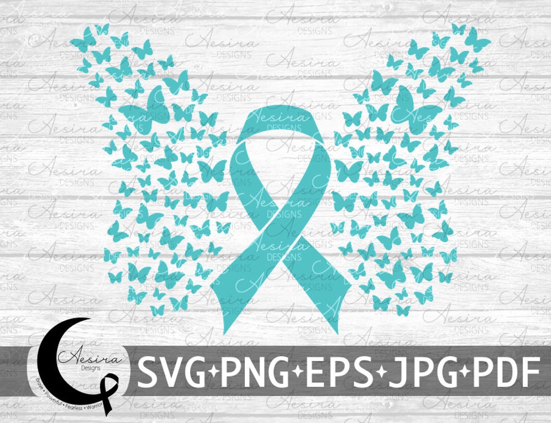 Scleroderma Butterfly Ribbon Svg, Scleroderma Awareness Ribbon ...