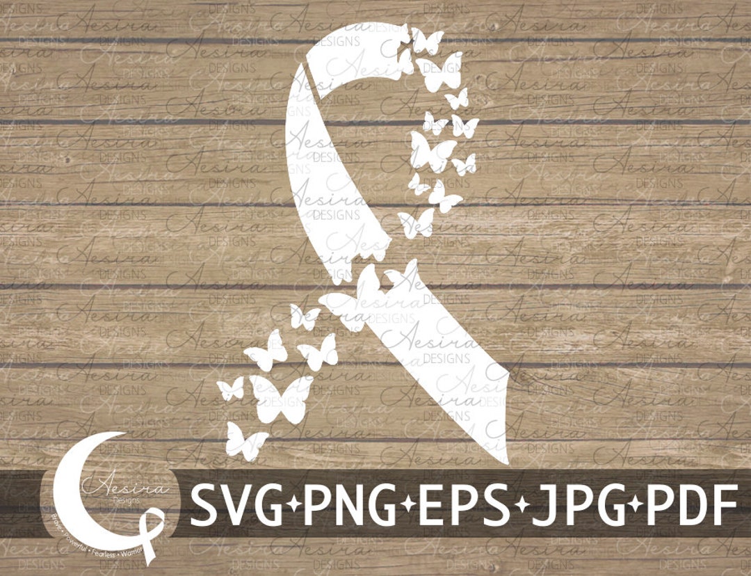 Blindness Butterfly Ribbon SVG, Blindness Awareness Ribbon, Blindness ...